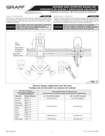 Graff G-1055 Rough Valve Installation Instructions | Manualzz