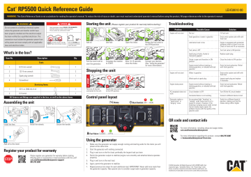 Caterpillar RP5500 Quick Ref Guide | Manualzz