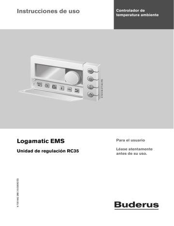 Buderus Logamatic EMS RC35 Instrucciones de operación | Manualzz