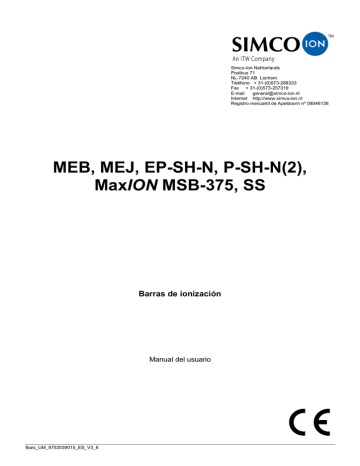 Simco-Ion SS Manual de usuario | Manualzz