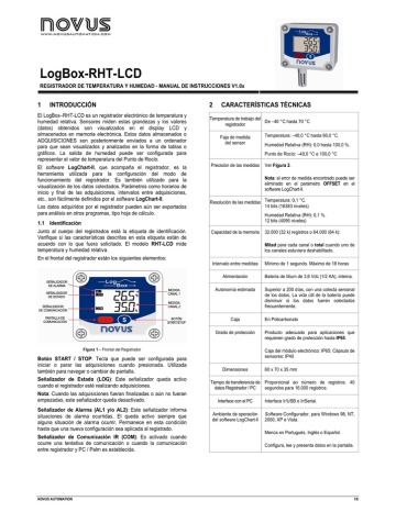 Novus LogBox-RHT-LCD Manual de usuario | Manualzz