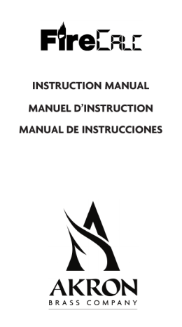 Akron Brass FireCalc User's Manual | Manualzz