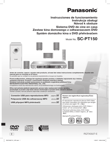 Panasonic SCPT150 Instrucciones de operación | Manualzz