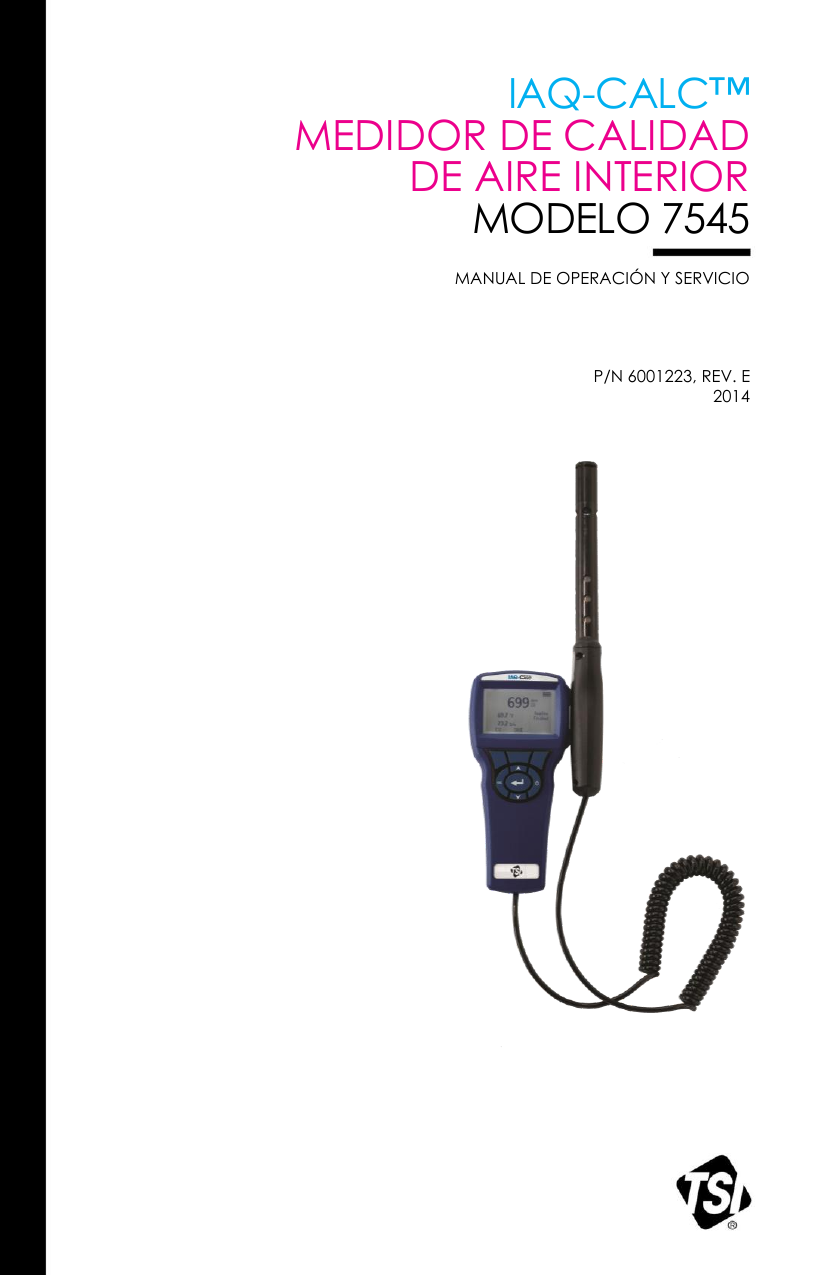 tsi 7545 IAQ-Calc Indoor Air Quality Meters El manual del propietario ...