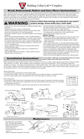 Bulldog Security Collar-Lok Instructions Manual | Manualzz