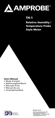 Amprobe TH 1 User's manual | Manualzz