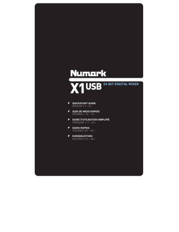 Numark X1 USB Quickstart Guide | Manualzz