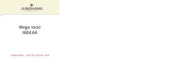 Junghans Mega 1000 User Manual | Manualzz