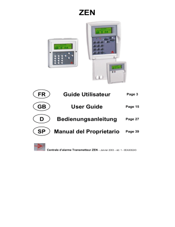 Alarm Control Panel ZEN User Guide | Manualzz
