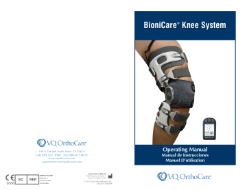 VQ OrthoCare BioniCare Knee System Owner Manual | Manualzz