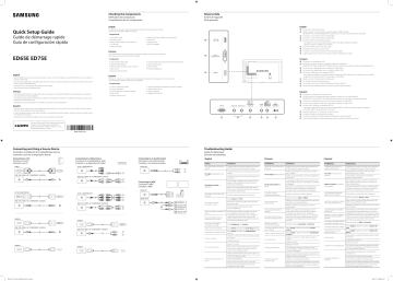 Samsung ED75E Quick start guide | Manualzz
