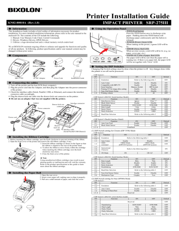 Printer Installation Guide | Manualzz