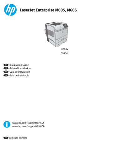 HP LaserJet Enterprise M606 series Installation Guide | Manualzz