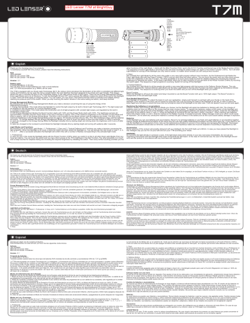 LED LENSER T7M Flashlight User Manual | Manualzz