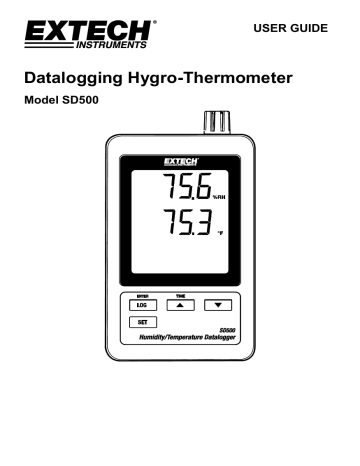 Extech SD500 Datalogging Hygro-Thermometer User Guide | Manualzz