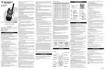 Motorola Talkabout MR350MRC, TalkAbout MR Series Manual de usuario | Manualzz