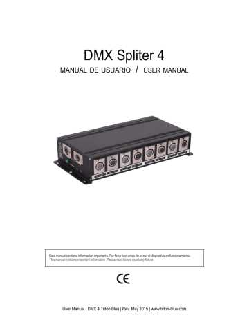 DMX Splitter 4 User Manual | Manualzz