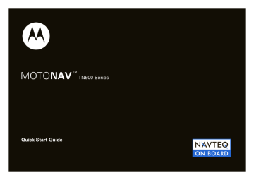 Motorola GPS navigator TN500 Series Quick Start Guide | Manualzz
