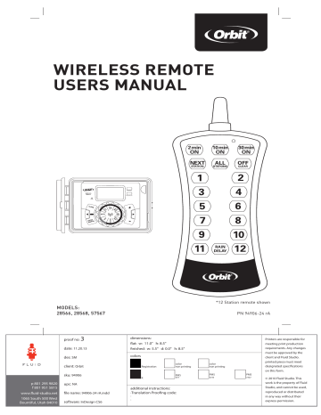 Orbit 28568 12-Station In/Out Timer Instructions | Manualzz