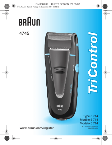 Braun 4745, TriControl Shaver User manual | Manualzz