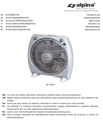 Alpina SF-5014 Owner Manual | Manualzz