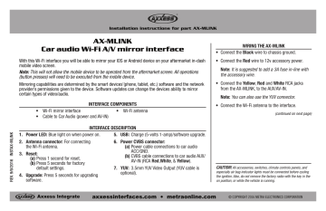 Axxess AX-MLINK Installation Instructions | Manualzz