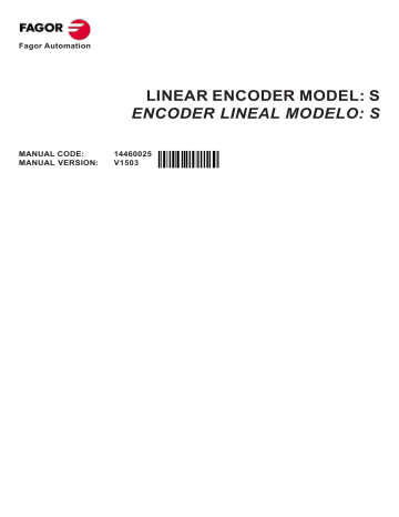 Fagor | S Series | Owner's manual | S linear encoder manual | Manualzz