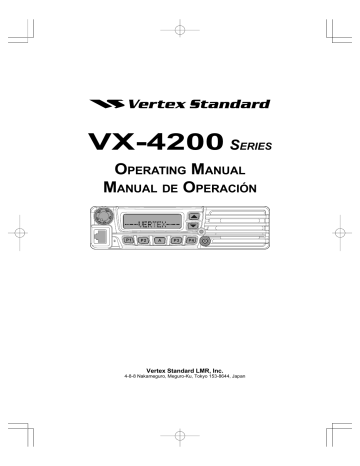 Vertex Standard VX-4200 Series Operating Manual | Manualzz