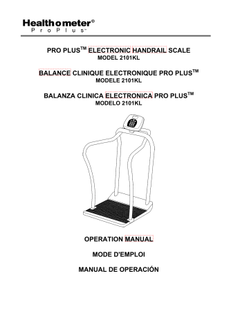 Health O Meter Pro Plus 2101KL Operation Manual | Manualzz