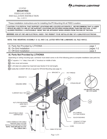 Lithonia Lighting STLED Installation Instructions | Manualzz