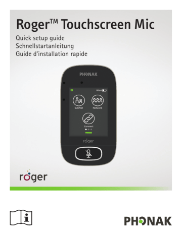 WisyCom Roger Touchscreen Mic Quick Setup Guide | Manualzz