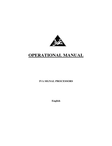 operational manual | Manualzz