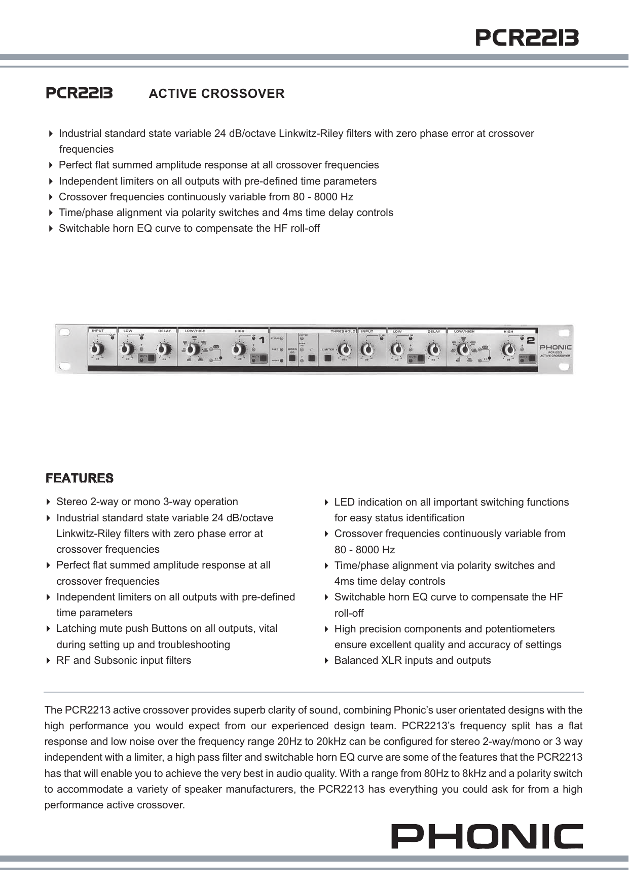 phonic 1/3 octave eq
