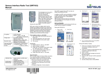 SIRT 433 Manual | Manualzz