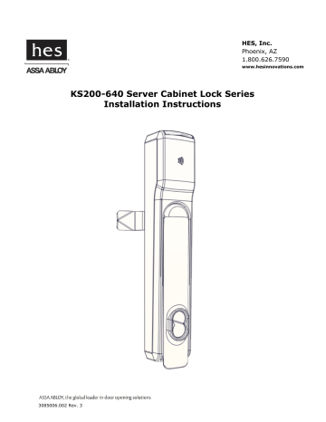 ASSA ABLOY ESH HES KS200 Cabinet Lock Installation Instruction | Manualzz