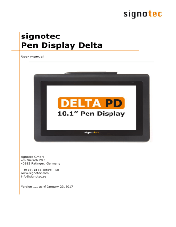 Signotec Delta PD Pen Display User Manual | Manualzz