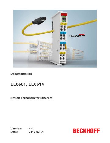 Switch Terminal EL6601, EL6614 Documentation | Manualzz