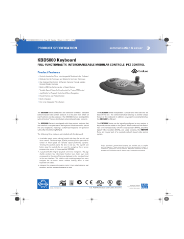 Pelco KBD5000: Network-based Video Control Keyboard | Manualzz