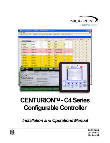 Murphy Centurion C4 Centurion Configurable Controller Manual | Manualzz