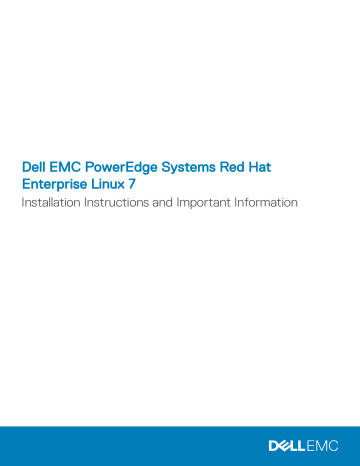 Dell EMC PowerEdge Systems Red Hat Enterprise Linux 7 User's Guide ...
