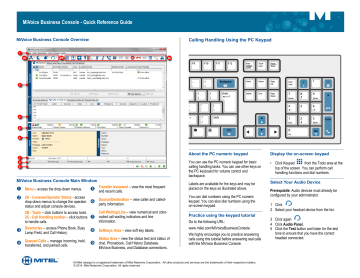 Mitel MiVoice Business Console Quick Reference Guide | Manualzz