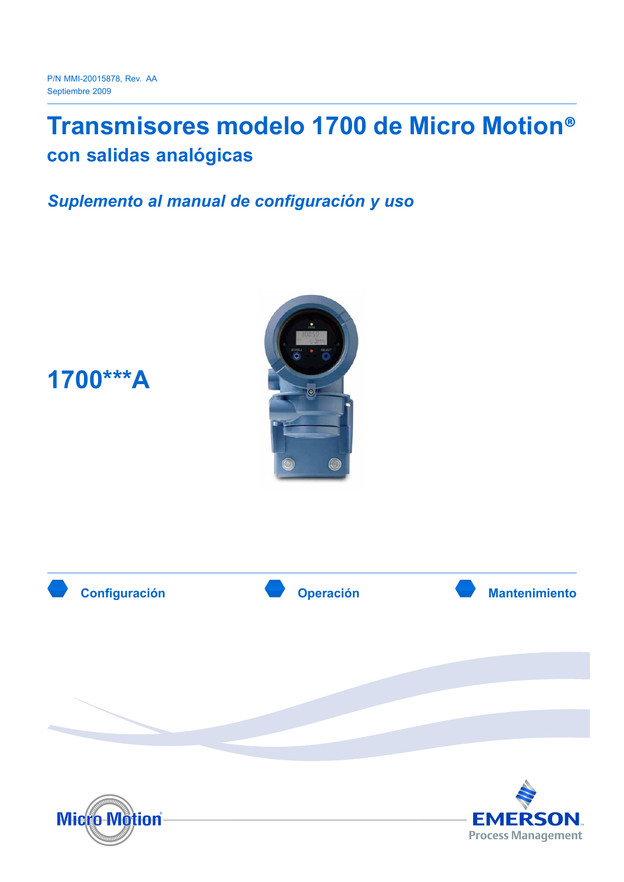 Micro Motion Transmisores modelo 1700 con salidas analógicas Guía del ...
