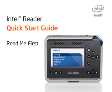 Intel Reader Quick start manual | Manualzz