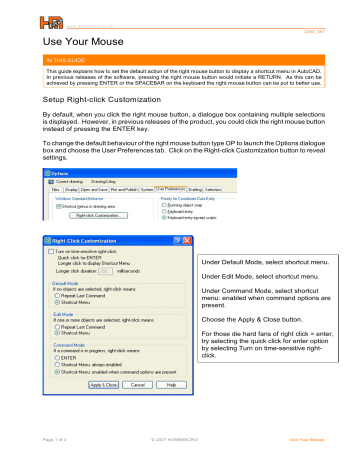 AutoCAD Mouse User Guide | Manualzz