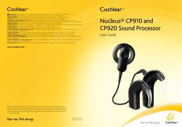 Cochlear Nucleus CP910 and CP920 Sound Processor User Guide | Manualzz