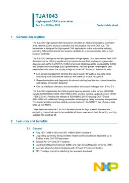 NXP TJA1043 - Data Sheet, User guide, Application Hints