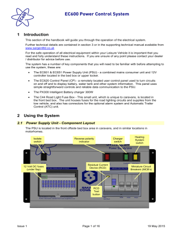 Sargent EC600 System User Instructions | Manualzz