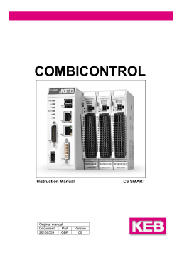 KEB C6 SMART - instruction manual, Owner's manual