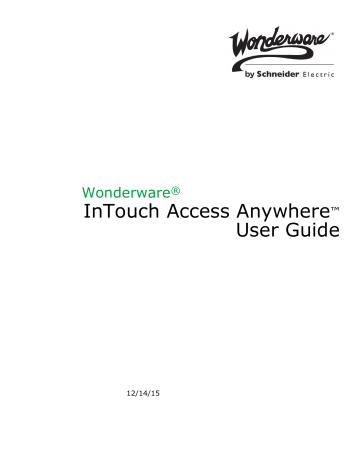 Wonderware InTouch Access Anywhere User Guide | Manualzz
