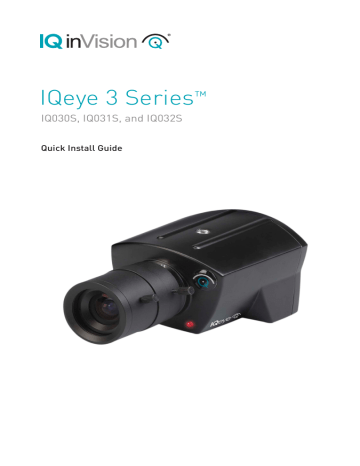 IQinVision IQeye 3 SeriesIQ030S Quick Install Manual | Manualzz